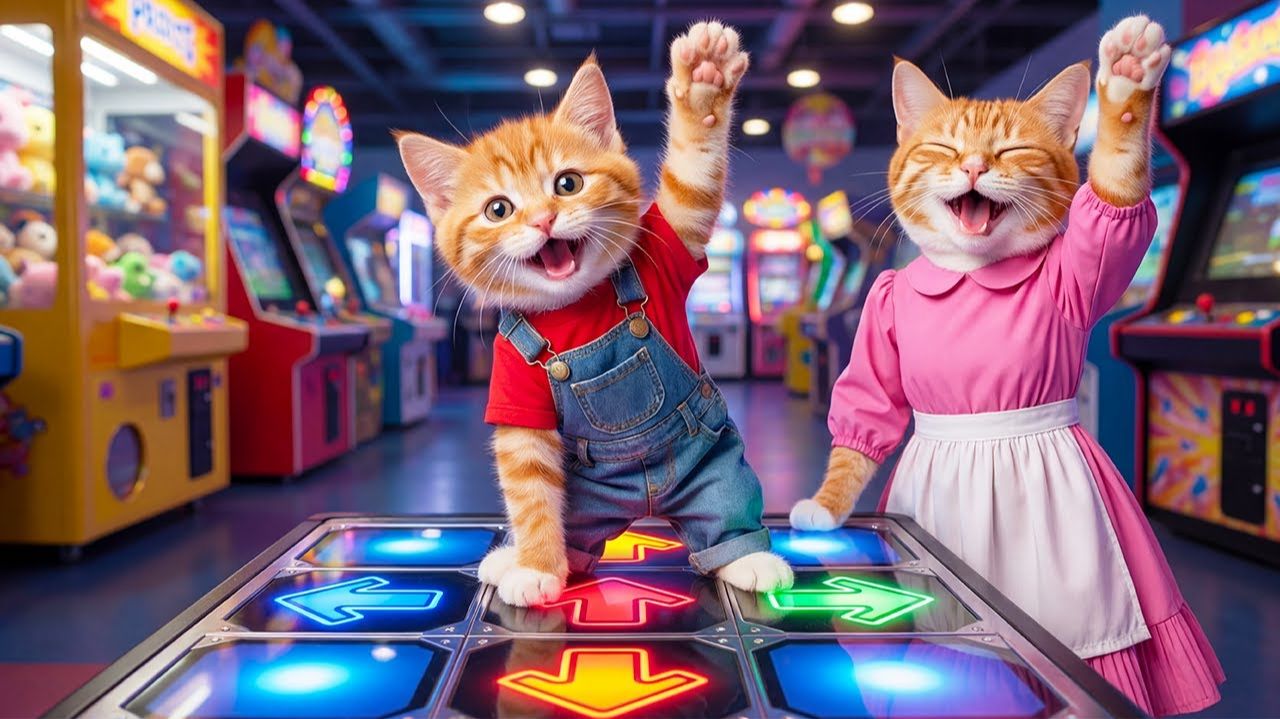 🐱🎢 От мечты к веселью: Кошка-мама берет своего котенка на игровую площадку 💖✨ Мультики для детей