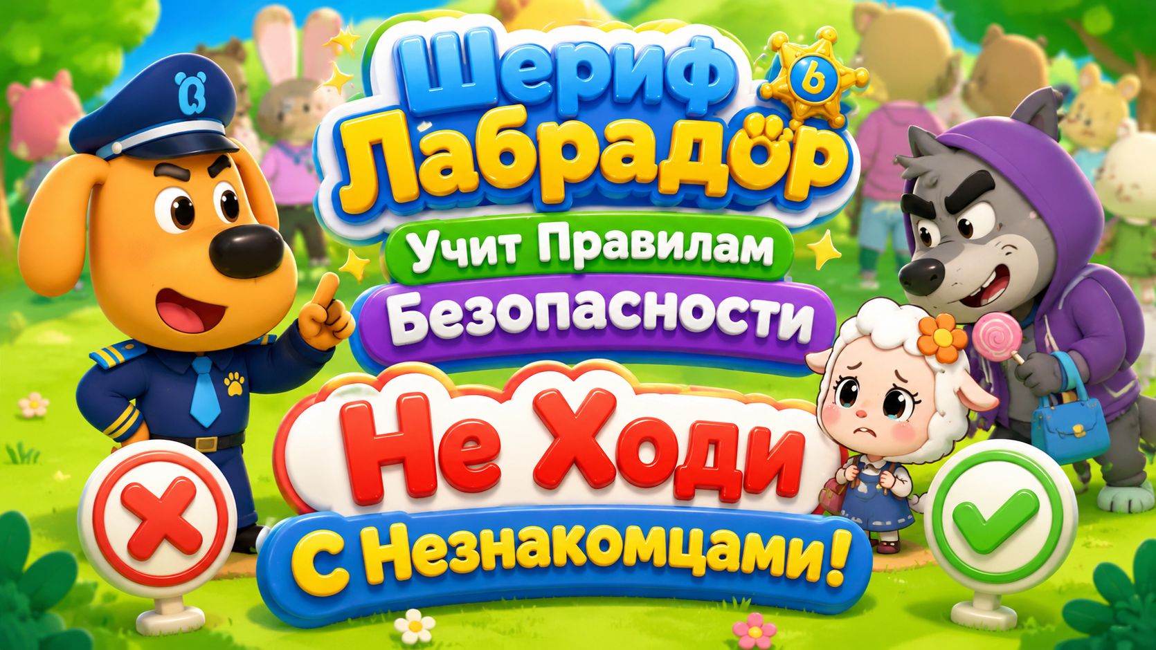 🐶 Шериф Лабрадор Учит Правилам Безопасности! 🚫 Не Ходи С Незнакомцами 🛡️ Развивающий Мультфильм