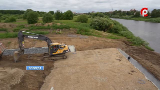 Строительство Некрасовского моста в Вологде