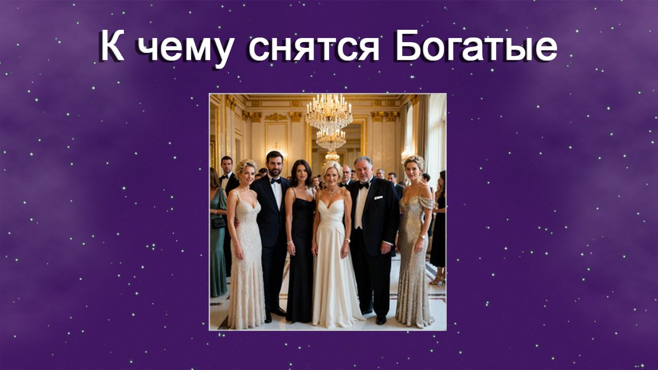 К чему снятся Богатые - толкование сна