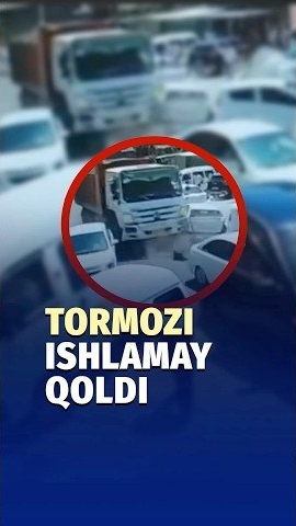 🍿 Qashqadaryoda tormozi ishlamay qolgan yuk mashinasi 9 ta avtomobilni urib ketdi