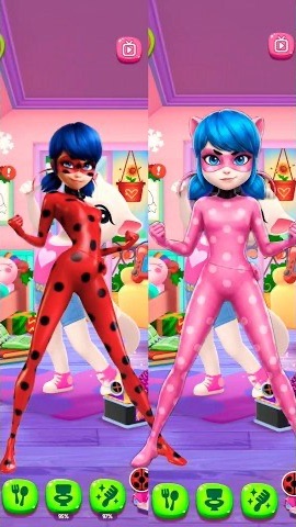 Miraculous ladybug vs Angelabug Makeover by My Talking Angela2 #miraculous #ladybug #makeup #angela2