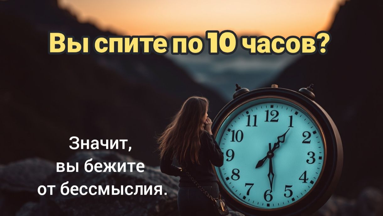 Вы спите по 10 часов? Значит, вы бежите от бессмыслия.| Психолог Крючков Дмитрий Олегович