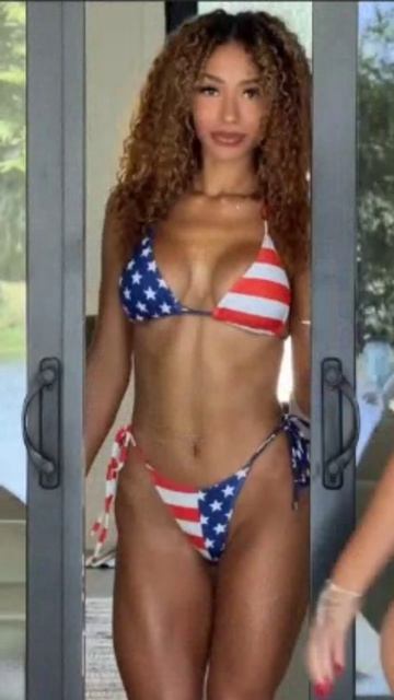 Funny girls in bright swimsuits