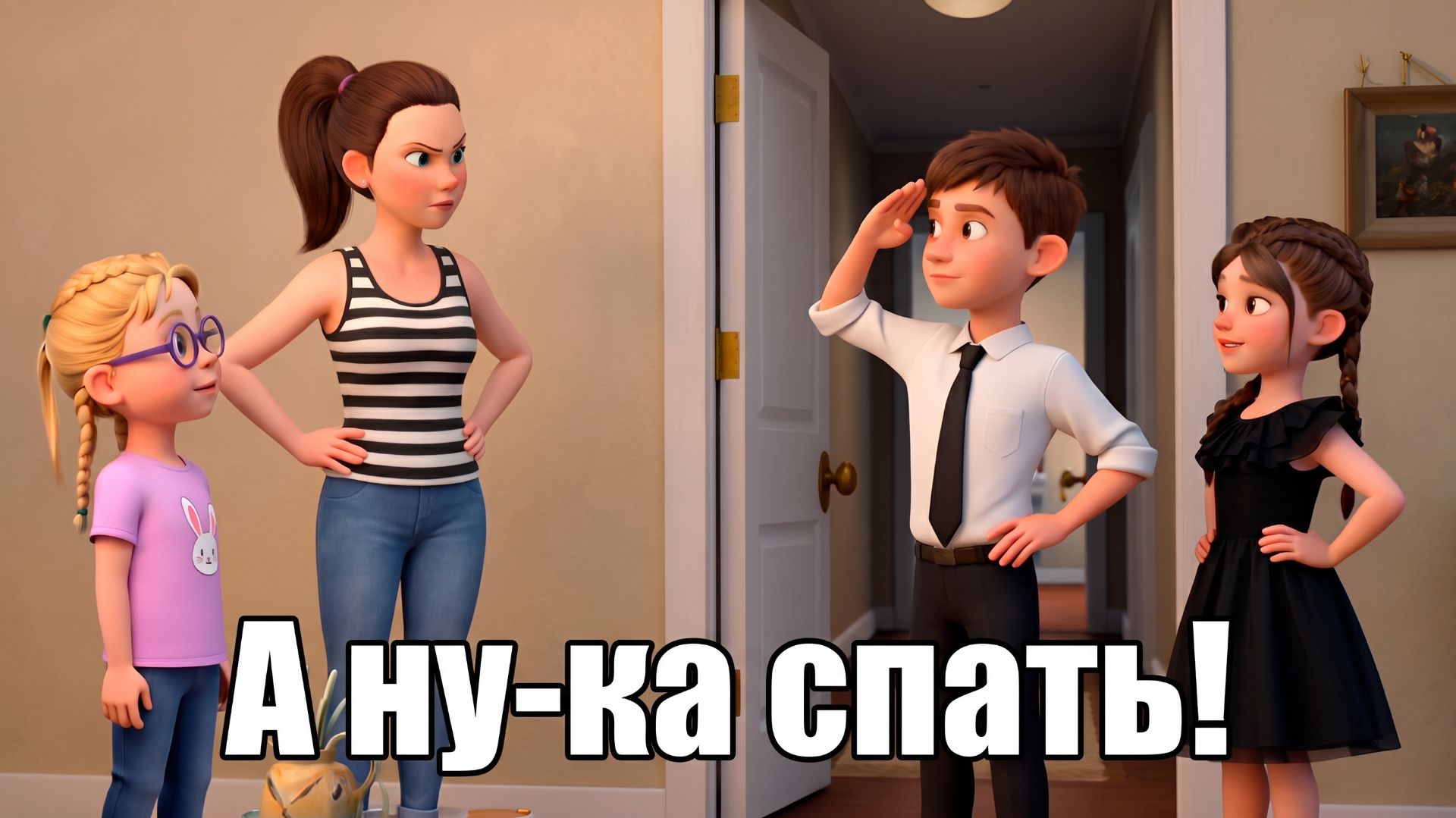 Рыжая - А ну-ка спать!