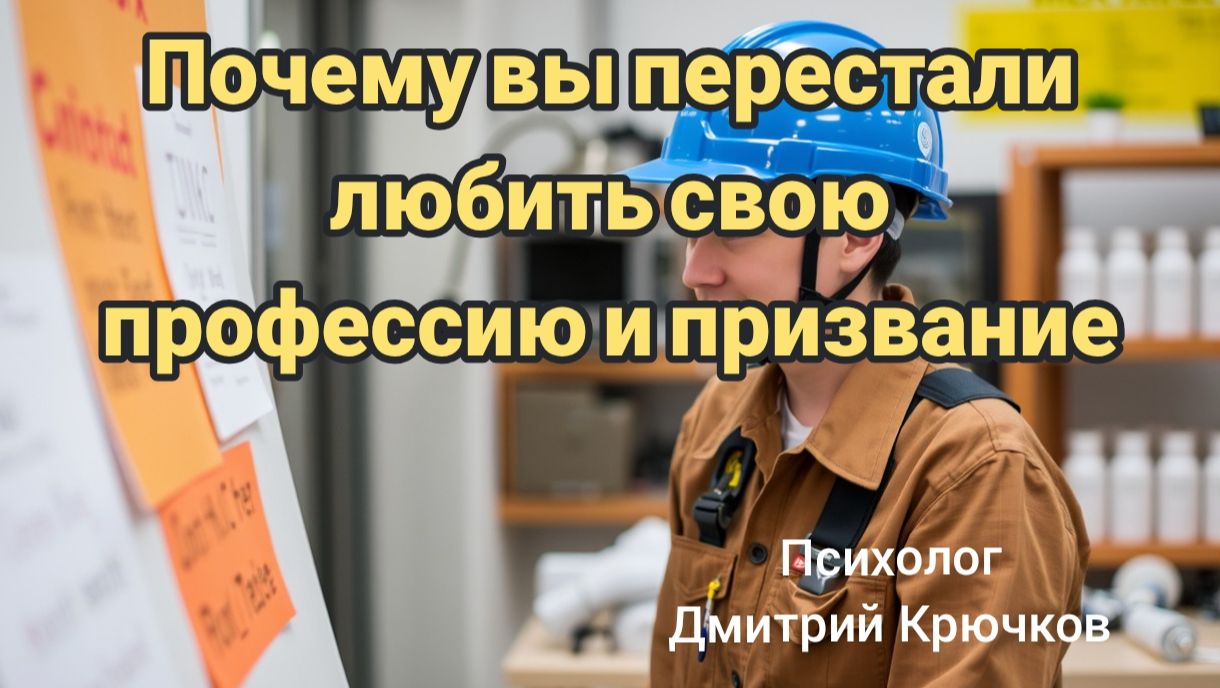 Почему вы перестали любить свою профессию и призвание. | Психолог Крючков Дмитрий Олегович