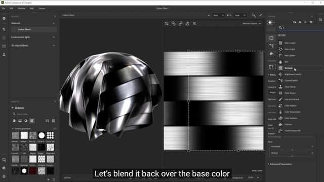 Adobe Substance 3d sampler - carbon materials