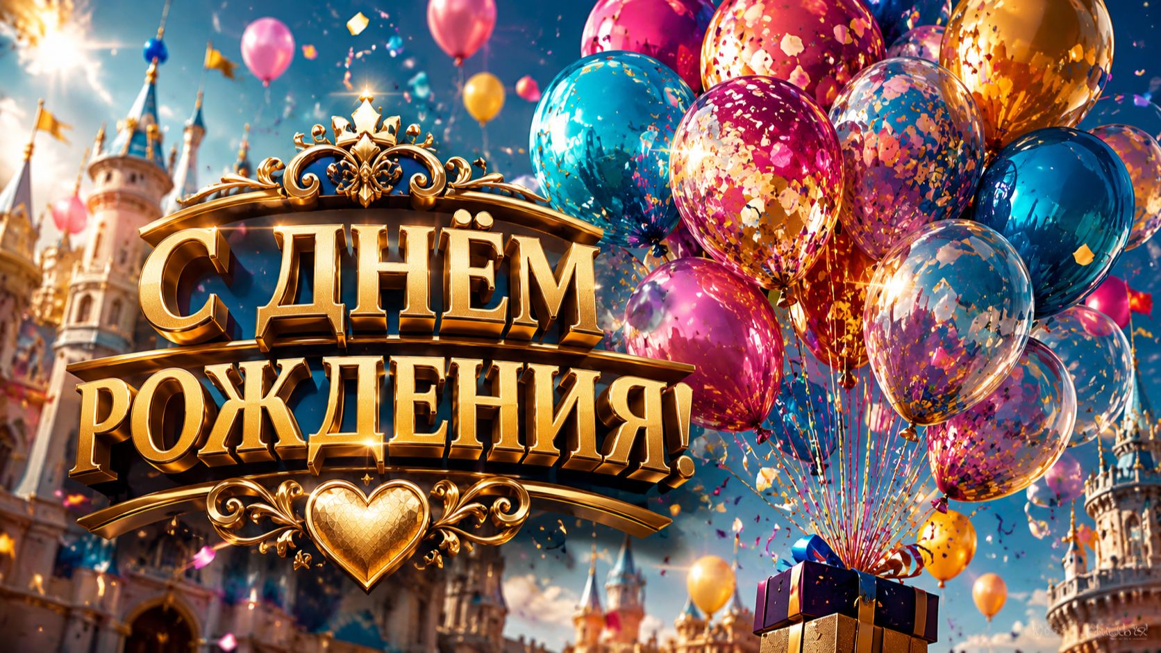 Красивые слова с днем рождения женщине — открытка с музыкой для любимых 💐