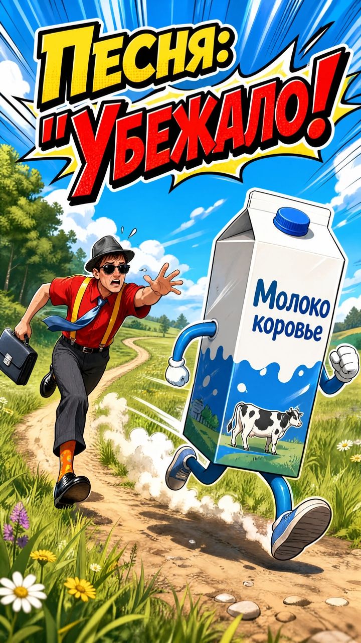 Песня. МорковкинТВ - Убежало. Клипы. Мультфильм. Юмор. Шутки. Приколы. Музыка. Панк рок. Про молоко.