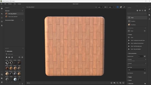 Adobe Substance 3d Sampler - как сделать материал панелей