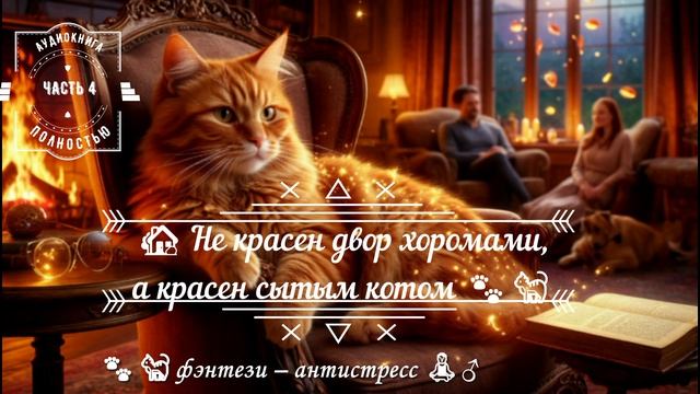 🏡Не красен двор хоромами, а красен сытым котом🐾фэнтези – антистресс 🧘 АУДИОКНИГА ПОЛНОСТЬЮ 🎧Ч4️⃣