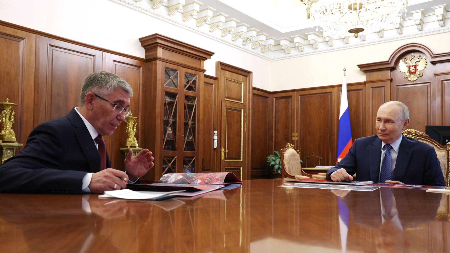 Владимир Путин встреча с губернатором Тульской области Дмитрием Миляевым, Кремль, 6 июля 2026 года