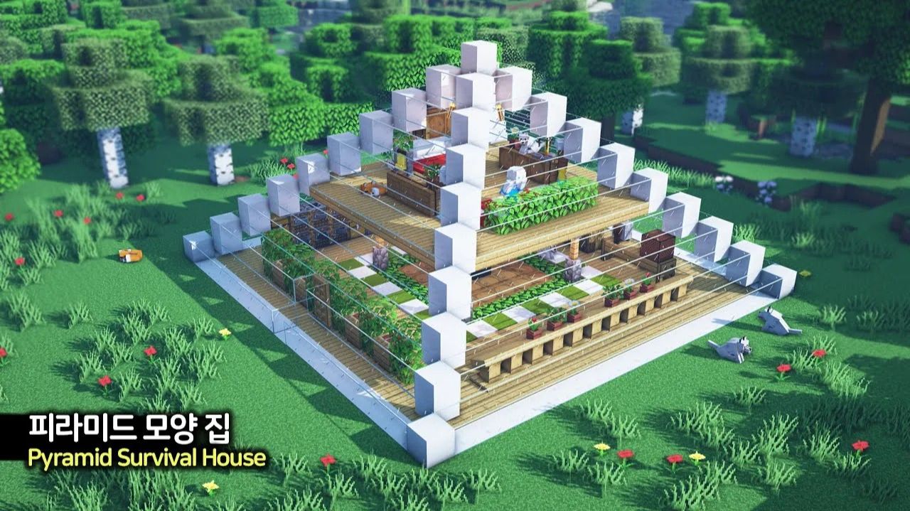⛰️ Домостроение в форме пирамиды 🏘️. ⛏️Гайд по Постройке