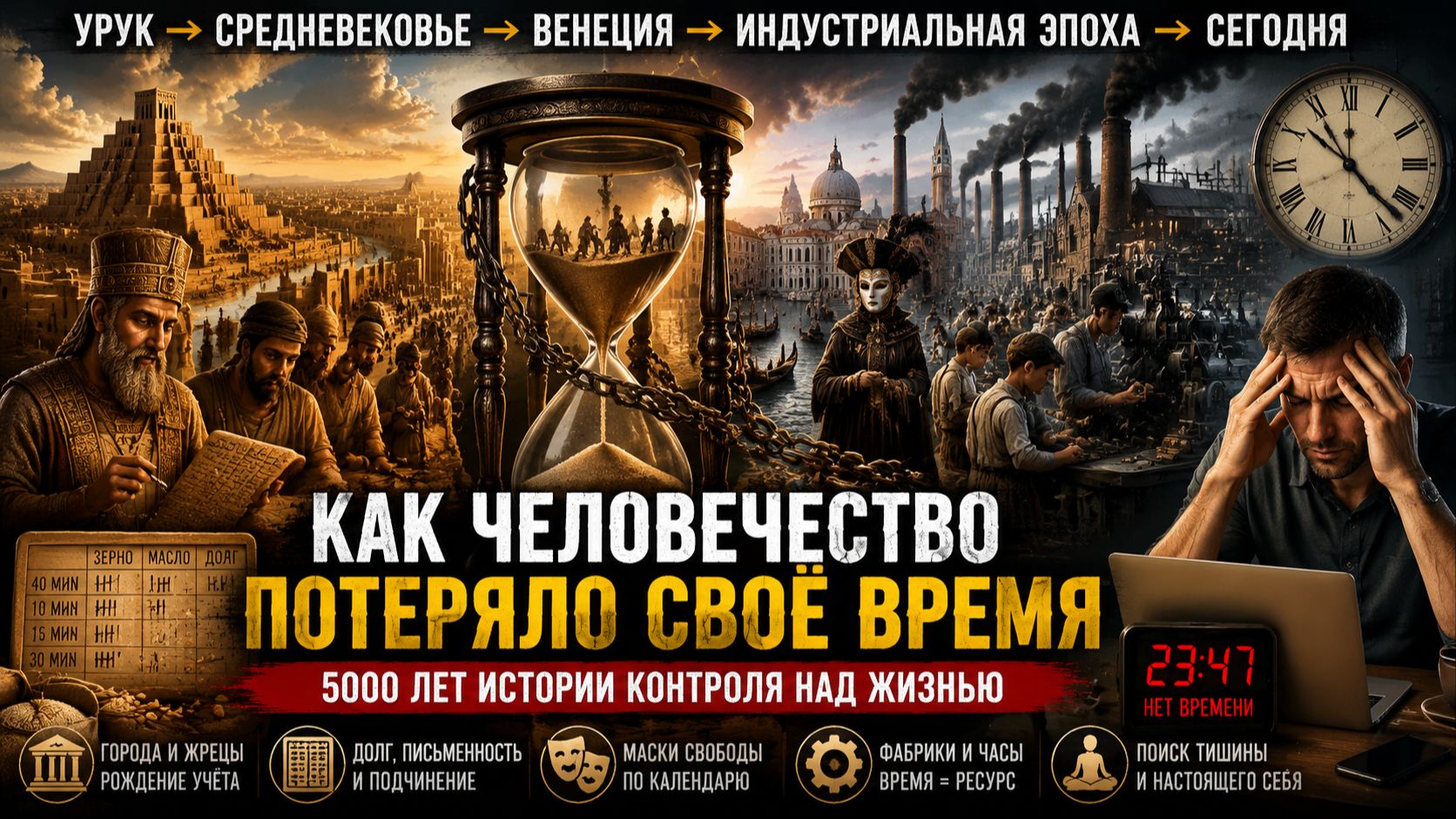Почему у нас больше нет времени: древние жрецы, города и рождение системы контроля
