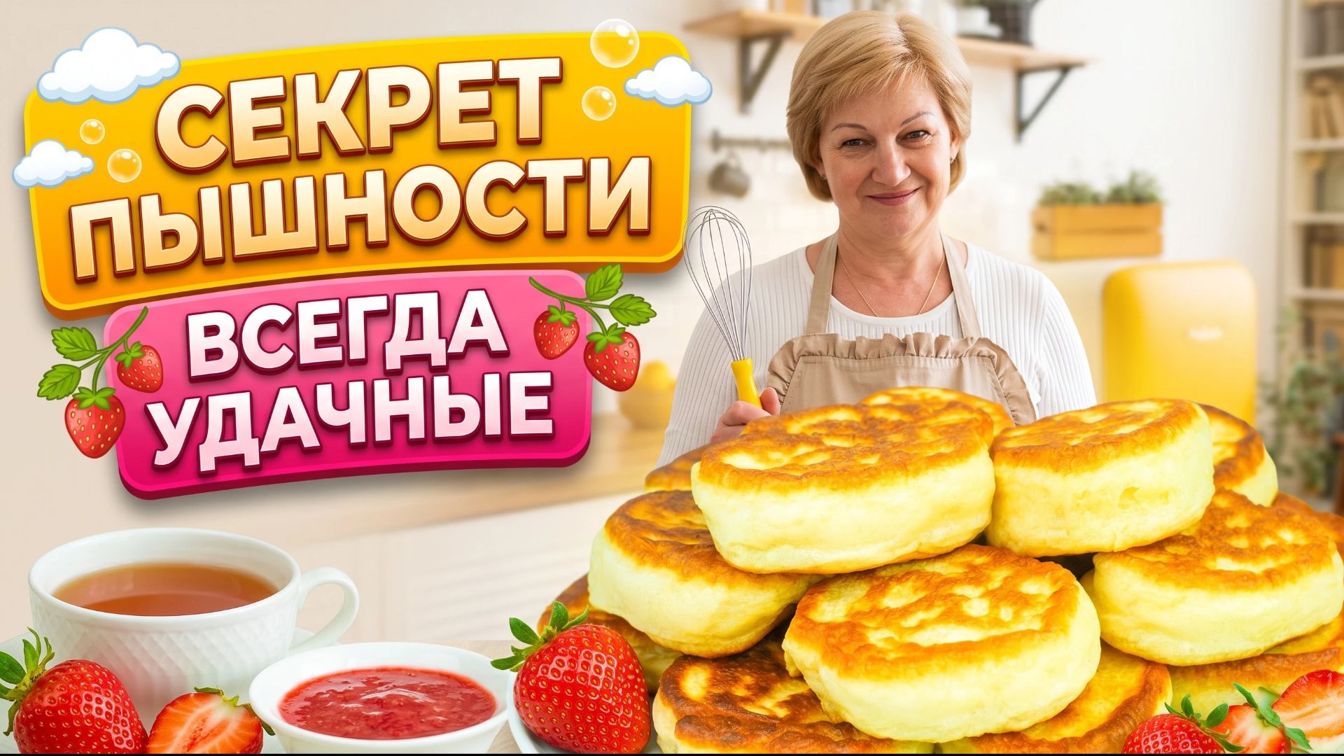 Самые воздушные оладьи на кефире как пончики — вкусные, пышные и не опадают