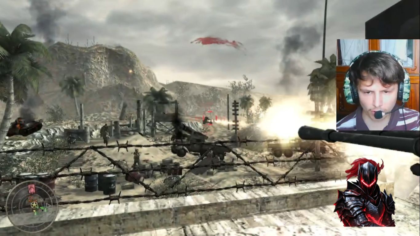 тёммный рыцарь прошёл 3 голову  жёсткая посадка в Call of Duty World At War. 3 серия.
