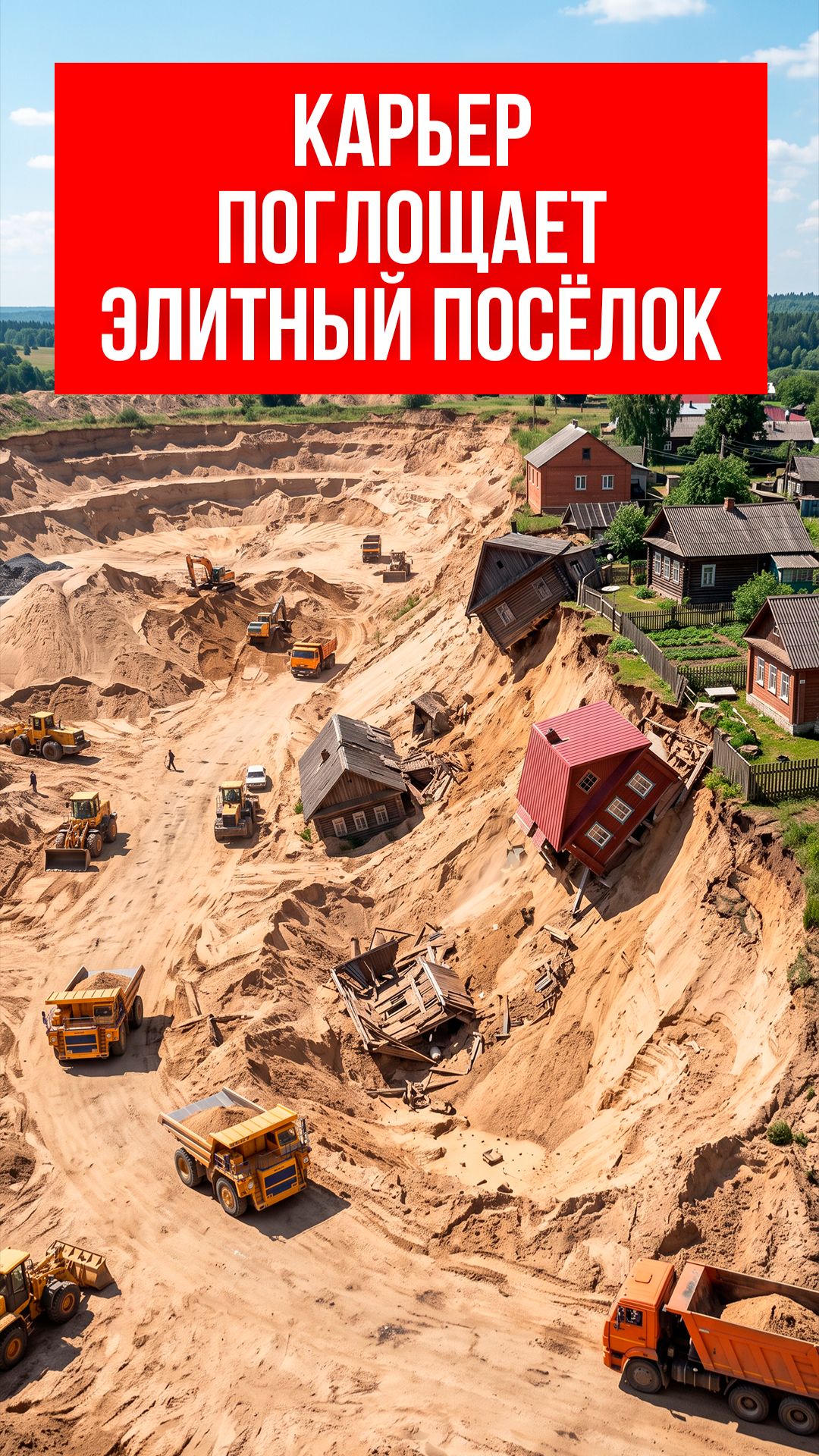 Карьер поглощает элитный посёлок