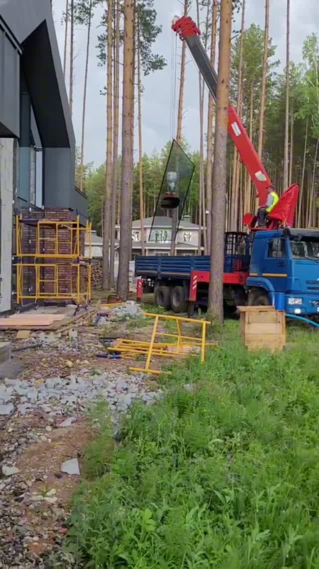 КП «Заповедник», парк Амур. Приёмка и установка крупноформатных стеклопакетов