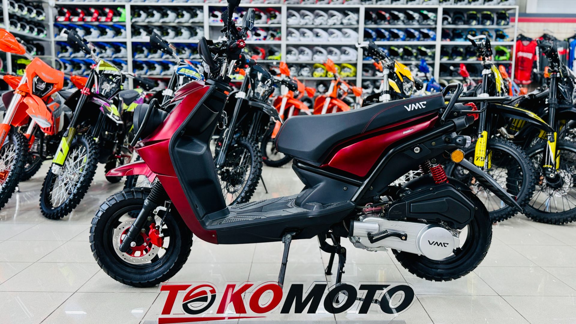 Скутер VMC SMART II BY49QT-5A 49 см³ CЕРИЯ N1500 (MATT RED) (1)