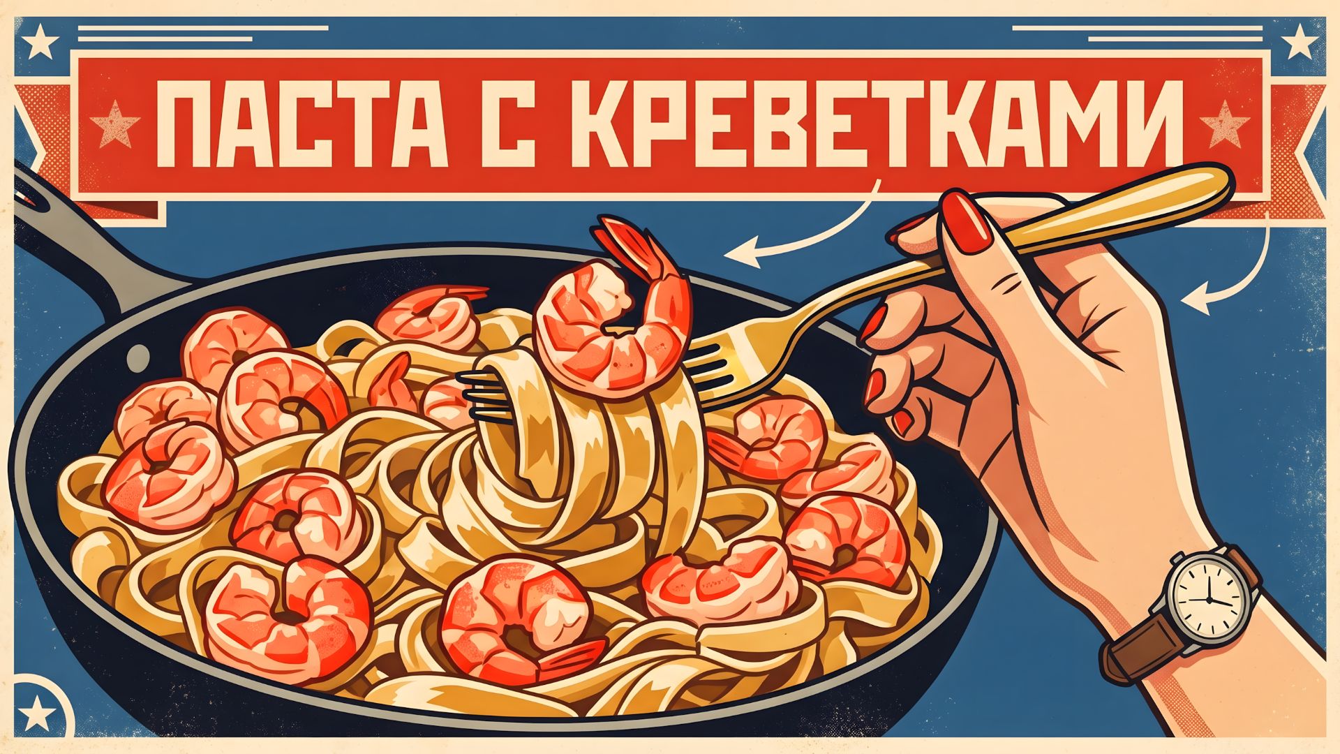 🍤 Эту пасту с креветками я готовлю снова и снова!