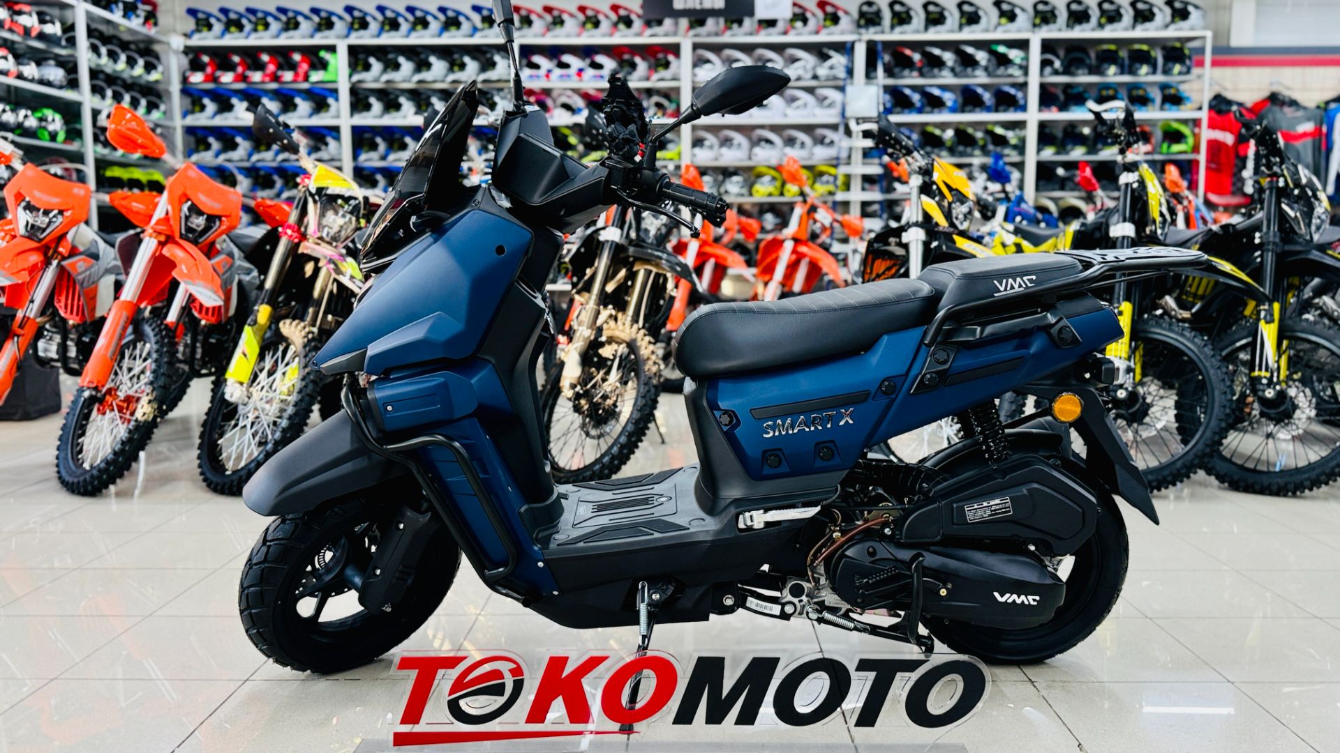 Скутер VMC SMART X BY49QT-5A 49 см3 СЕРИЯ T1700 (MATT BLUE)