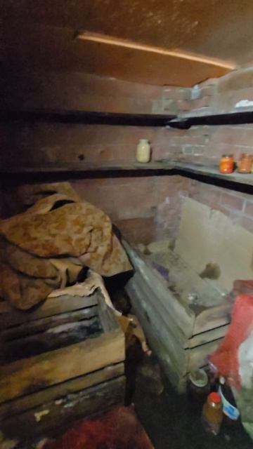 Погреб в деревенском доме летом