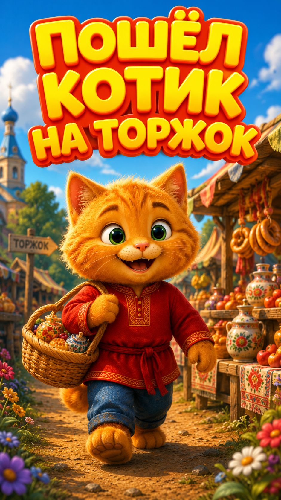 Пошёл Котик на Торжок! - Мульт песенка Потешка для малышей