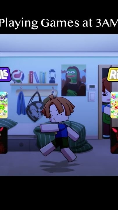 Playing Games at 3AM - ROBLOX ANIMATION