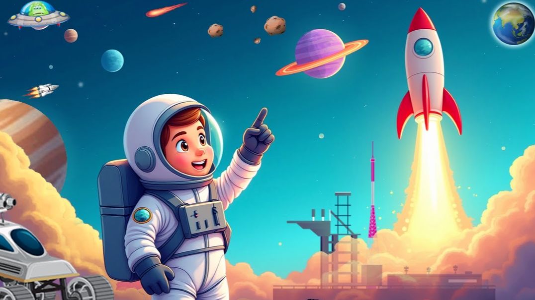 Развивающий мультфильм -Большой космический сборник - Ракеты - Кометы - Планеты - Мультики для детей