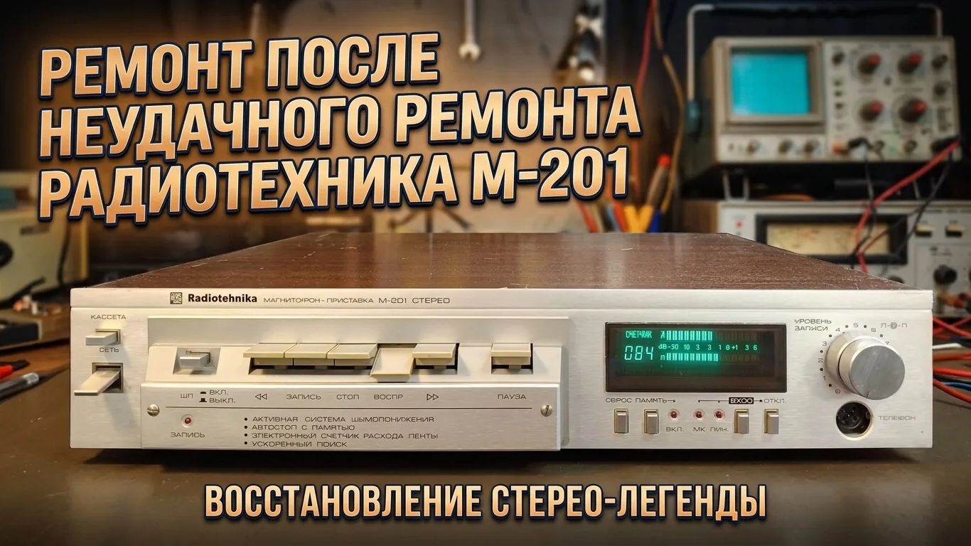 Магнитофон Радиотехника М-201 - ремонт после неудачного ремонта
