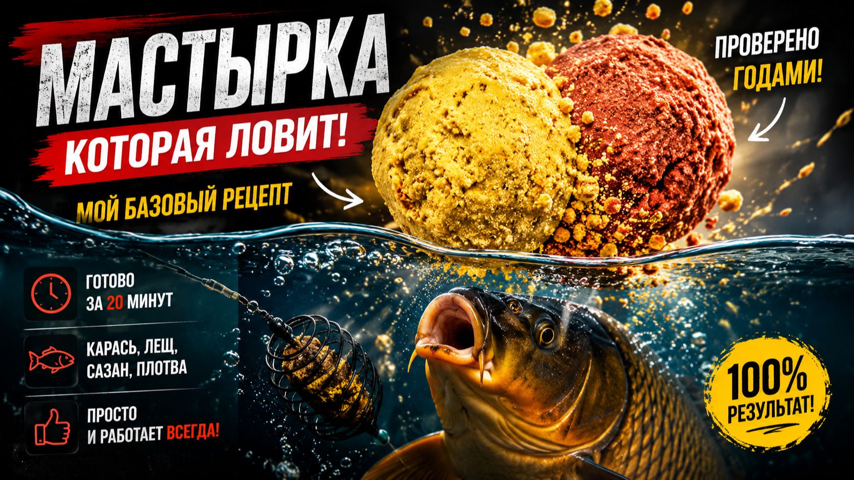 Гороховая мастырка на карася, леща и сазана! Проверенный рецепт, который реально ловит рыбу
