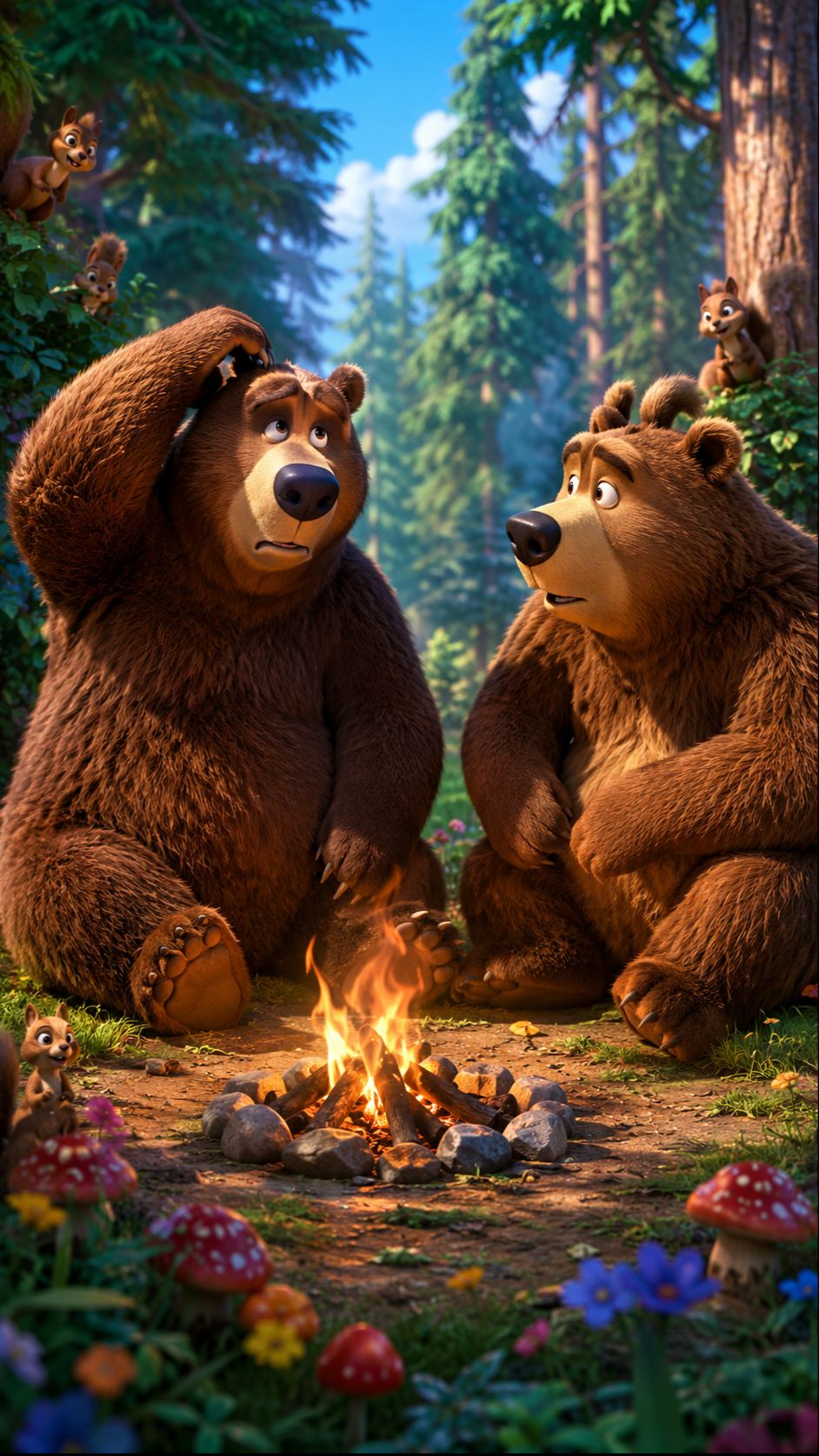 😂 Медведь съел кого-то и не понял кого… Финал УБИЛ! 🐻 | Смешной анекдот | Pixar Style