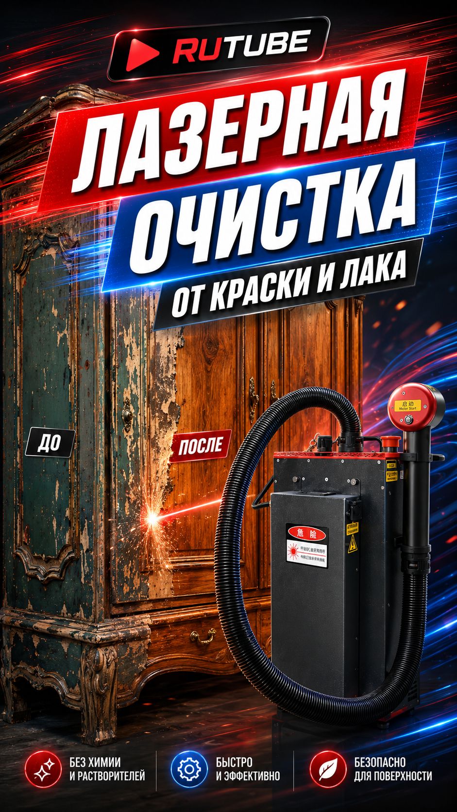 Лазерная очистка от лака и краски