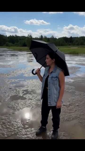 ☔✨ ДЕВУШКА И ЗОНТ: Волшебные превращения под дождём!