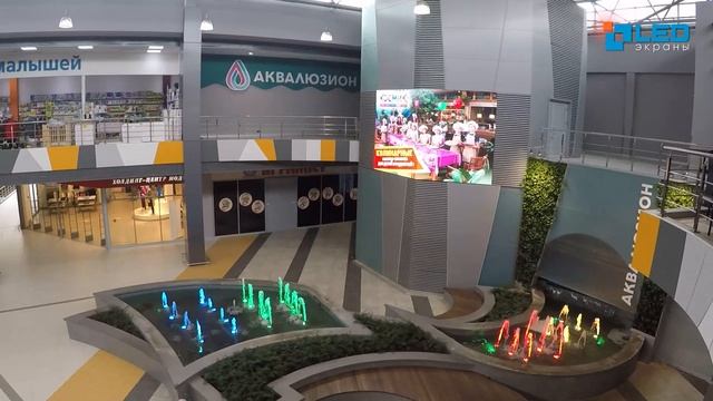 Видеоэкран для помещения, ТЦ Вейкпарк, г. Москва, Р3 мм