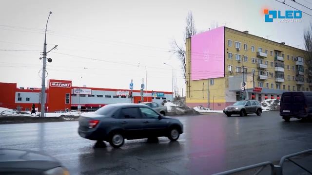 Медиафасад, г. Саратов, Чернышевского 56, шаг 16 мм