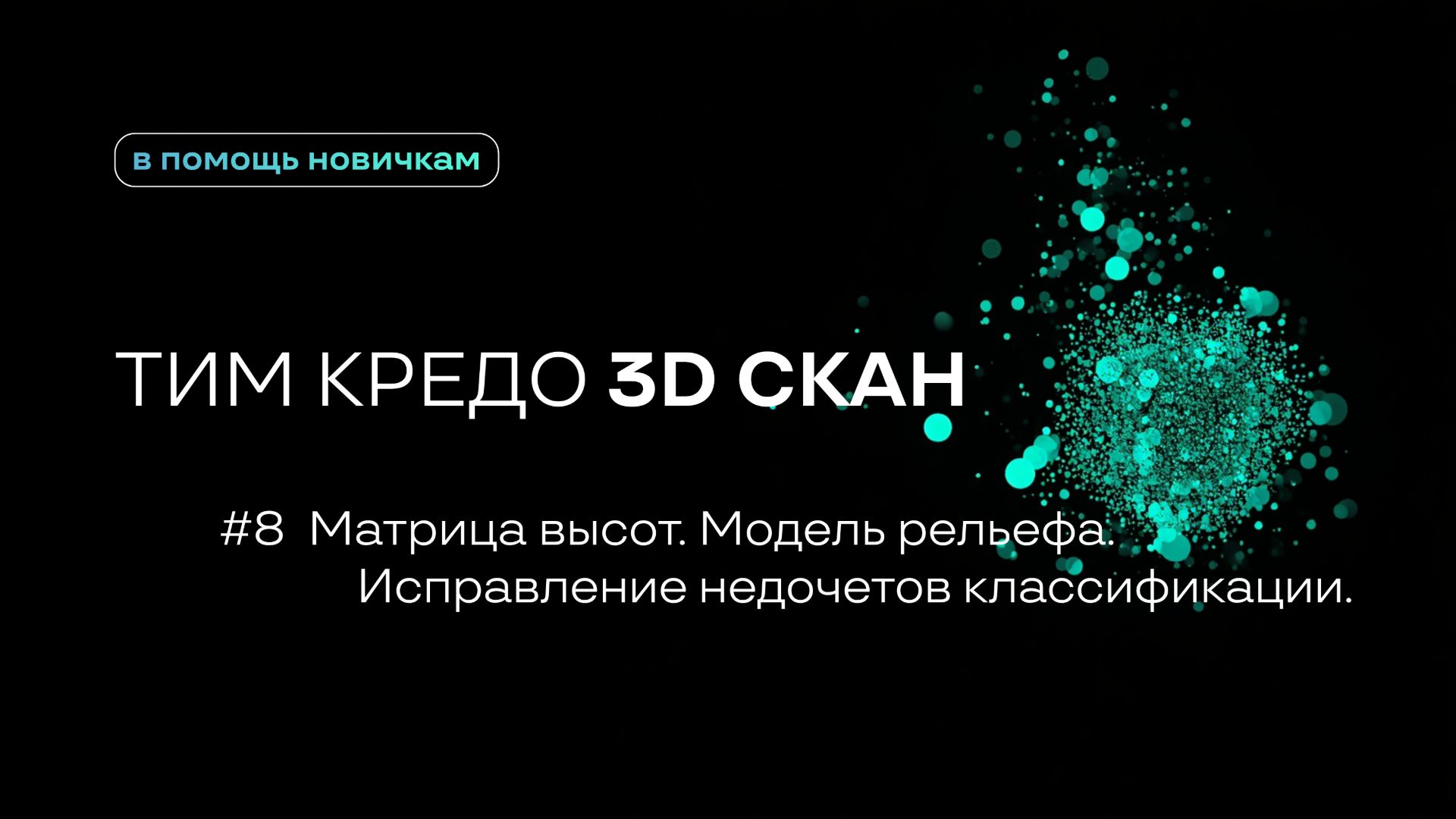 ТИМ КРЕДО 3D СКАН для новичков №8 - Матрица высот Исправление недочётов классификации Модель рельефа