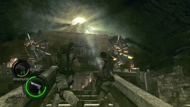 10 Resident Evil 5 - Русская озвучка - Шева Аломар - глава 4 - 2 - место поклонения