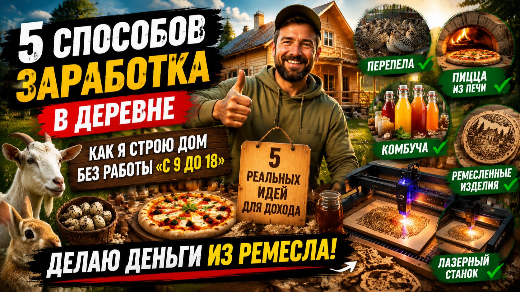От пиццы до лазерного станка: 5 деревенских бизнесов, которые реально приносят деньги 😱🚜