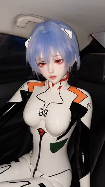 Кигуруми-косплэй Аянами Рэй. #anime #cosplay #latex #nge #kigurumi #kigurumimask #kigurumidoll