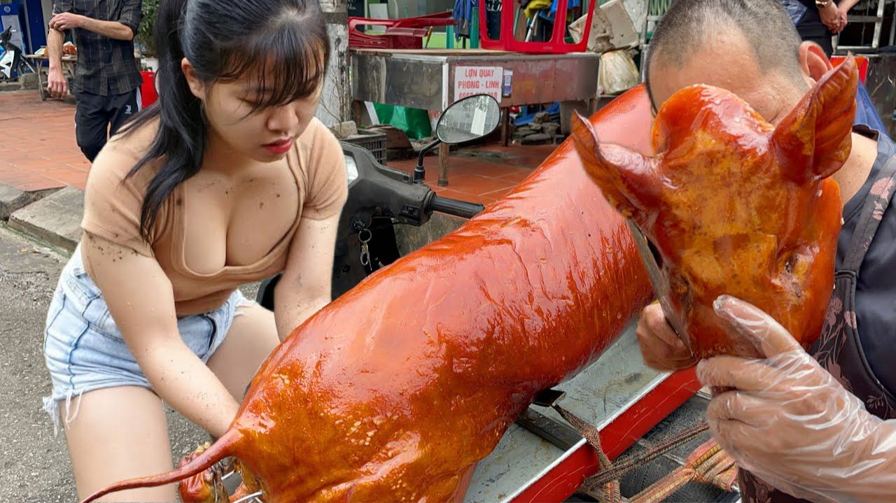 Это район, где готовят отличную свинину, запеченную на вертеле