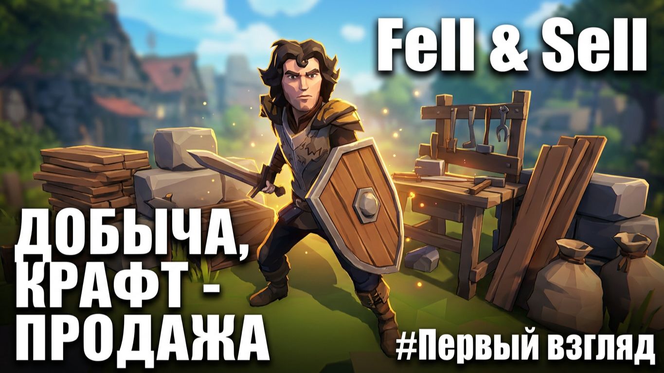 Fell & Sell - ДОБЫТЬ, СКРАФТИТЬ и ПРОДАТЬ🕹Первый взгляд, обзор геймплей Demo