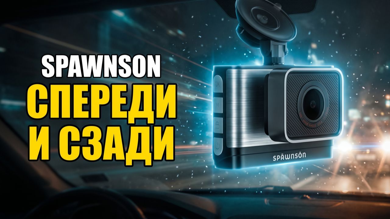 Видеорегистратор SPAWNSON: Зеркало Видит Спереди И Сзади