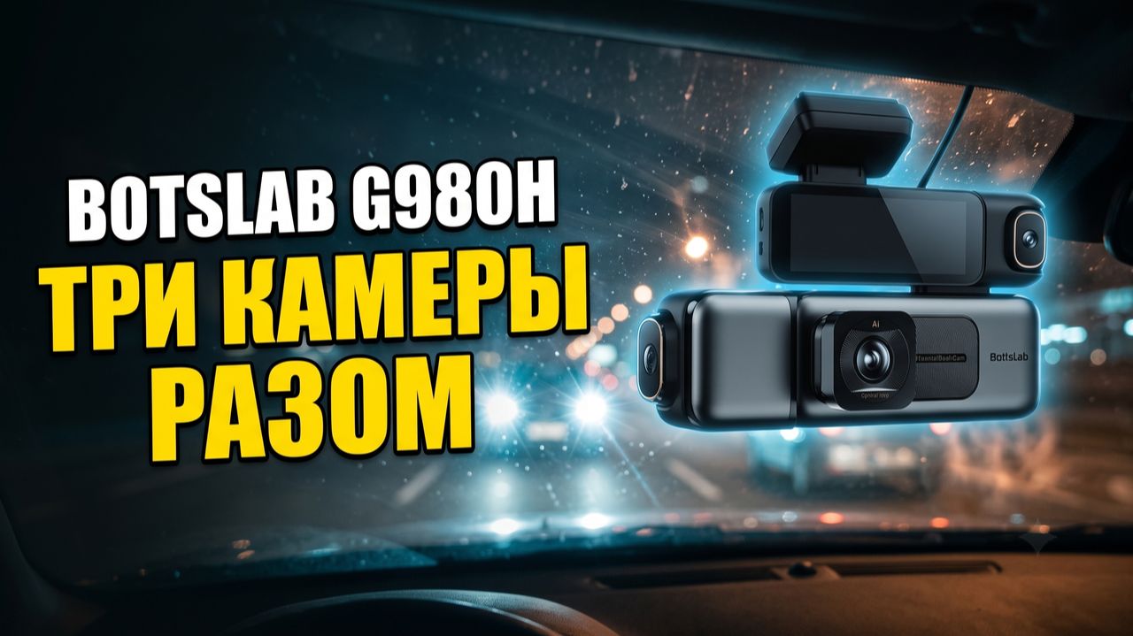 Видеорегистратор Botslab G980H: Три Камеры И 4K Разом