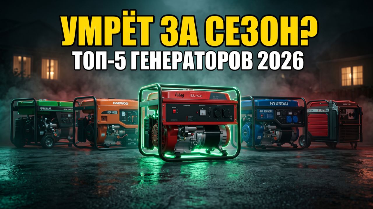 ТОП-5 Бензиновых Генераторов 2026: Умрёт За Сезон