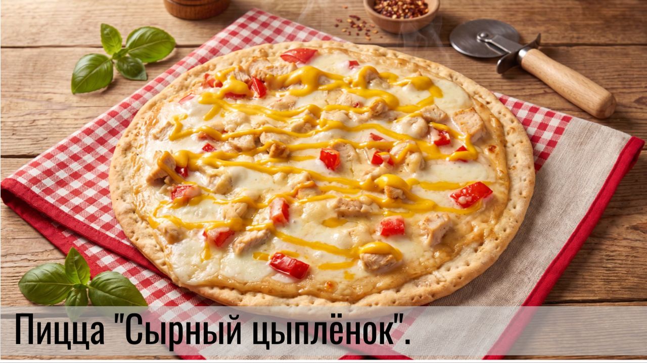 Пицца "Сырный цыплёнок"