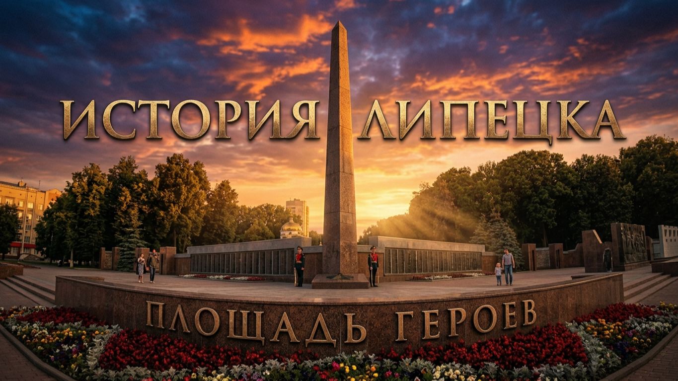 Липецк. История Липецка. Площадь героев. Старое  кладбище и  церковь.