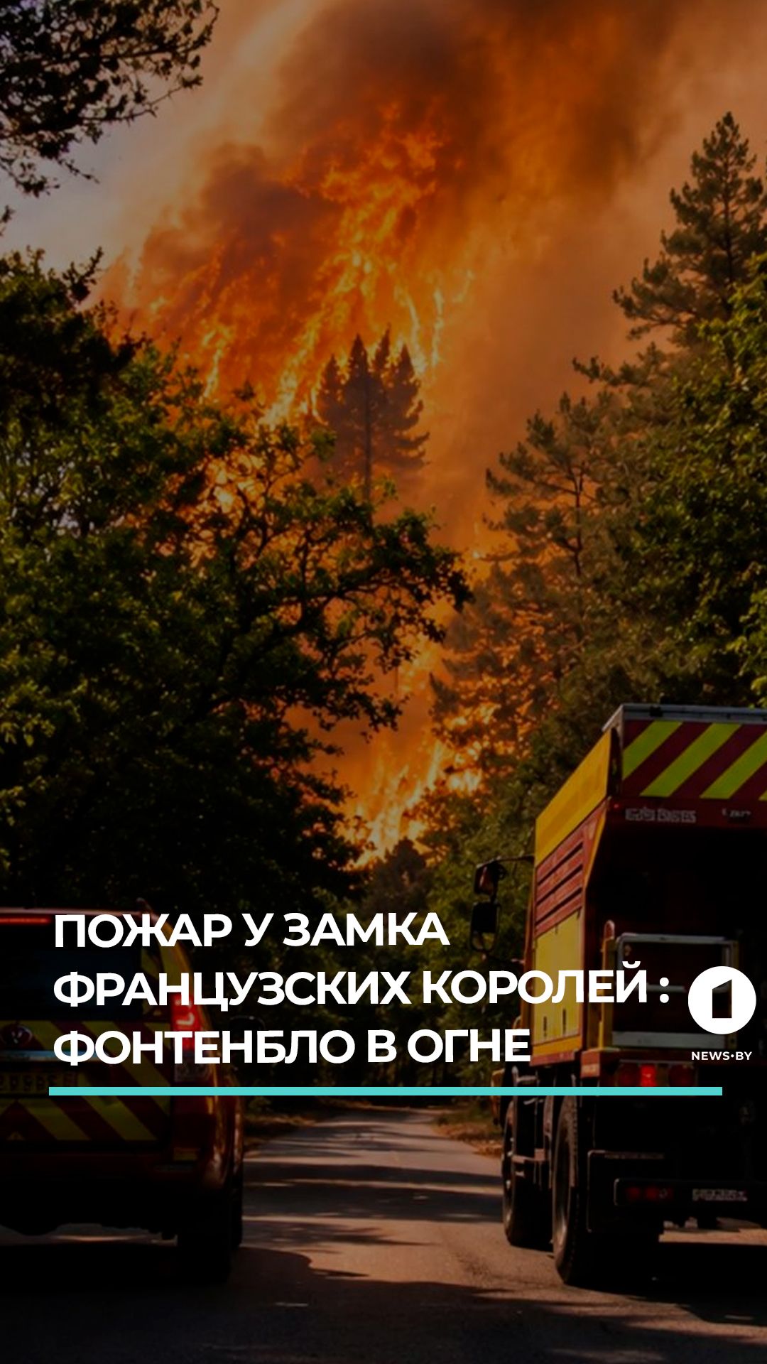 Масштабный лесной пожар вспыхнул в знаменитой Фонтенбло под Парижем
