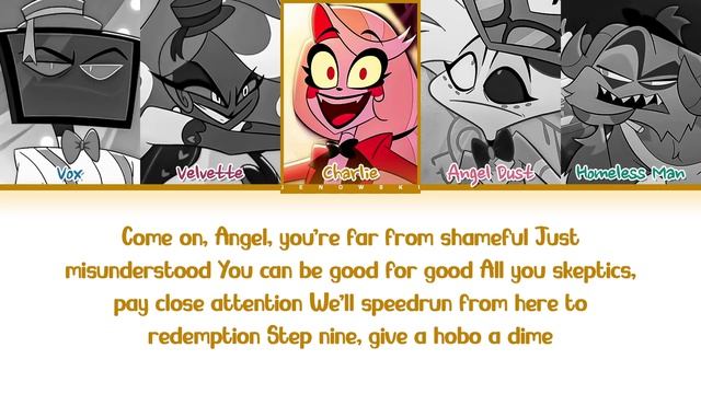 Hazbin Hotel - 'Speedrun To Redemption' (Color Coded Lyrics) - Jenowski (1080p, h264)