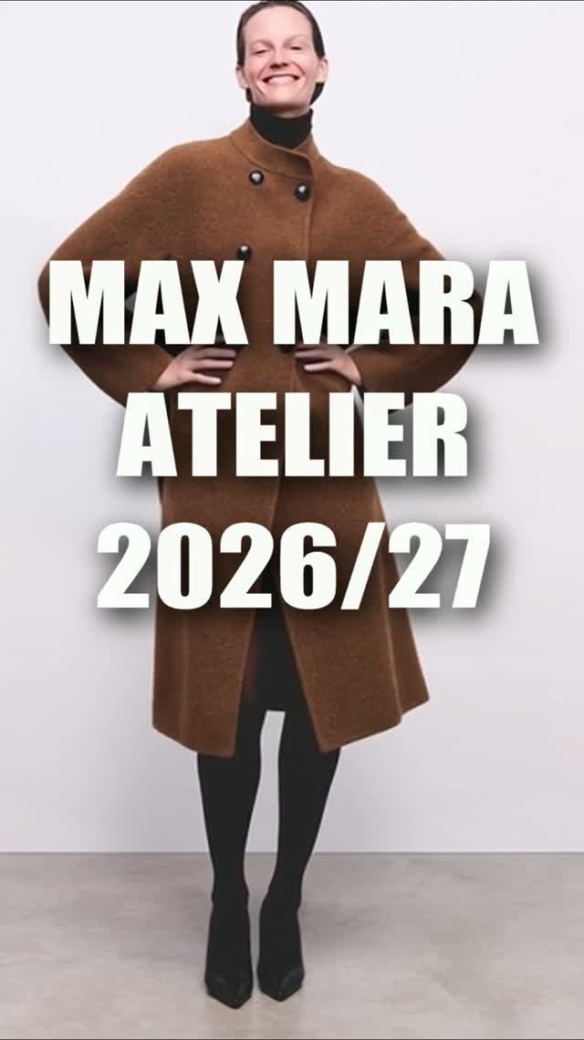 ❤ MAX MARA ATELIER осень-зима 2026-2027: архитектурные пальто и рациональная элегантность